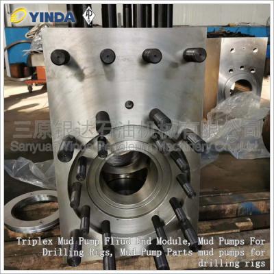 China Triplex Mud Pump Fluid End Module Premium Forged Alloy Steel With CNC Boring Mills for sale