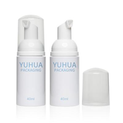 China 40ml Foam Pump Plastic Packaging Bottles White Color Screen Printing for sale
