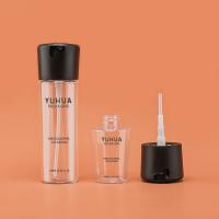 China PET 50ml 100ml Empty Foundation Plastic Pump Bottle Hot Stamping for sale