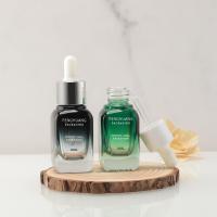 China 20ml Small Capacity Essence Oil Serum Glass Dropper Bottles Skincare Packaging for sale