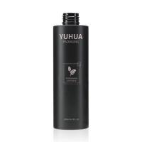 China Black Silk Screen Printing Plastic Packaging Bottles Cylinder Shape With Cap 200ml for sale