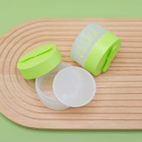 China 100g Double Wall Plastic Packaging Jars With Green Screw Top Cap Samll Spoon for sale