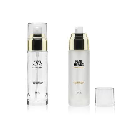 China 60ml Serum Lotion Glass Bottles Personal Skin Care Packaging for sale