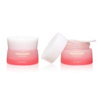 China Luxury Skin Care Cosmetic Packaging Set Red Gradient Glass Lotion Bottle for sale