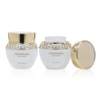 China Gold Cream Glass Jars 50g Face Body Skincare Packaging Container for sale