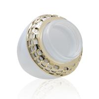China Gold Cream Glass Jars 50g Face Body Skincare Packaging Container for sale