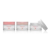China Luxury Cosmetic Cream Glass Jars With Matte Pink Cap 200g Lip Body Exfoliating Scrub Container for sale