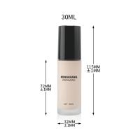 China ODM 30ml Glass Empty Liquid Foundation Bottles With Pump Face Care Moisturizer for sale