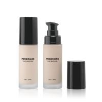 China ODM 30ml Glass Empty Liquid Foundation Bottles With Pump Face Care Moisturizer for sale