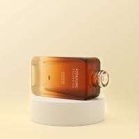 China 30ml Glass Foundation Bottle Gold Lotion Pump Square Skin Care Packaging for sale