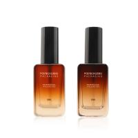China 30ml Glass Foundation Bottle Gold Lotion Pump Square Skin Care Packaging for sale