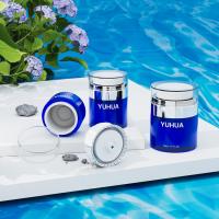 China Luxury Pcr 15g 30g 50g Airless Pump Plastic Jar Vacuum Design With Press Pump for sale