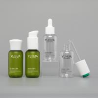 China 2oz Recycled PCR 60ML Plastic Face Serum Bottles Push Bottom Dropper for sale