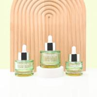 China Green Glass Essential Oil Serum Dropper Bottles 20ml 30ml 50ml for sale