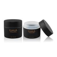 China 100g 50g Double Pp Cosmetic Jar Black Hair Care Conditioner Cosmetics Packaging for sale