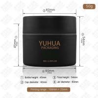 China 100g 50g Double Pp Cosmetic Jar Black Hair Care Conditioner Cosmetics Packaging for sale