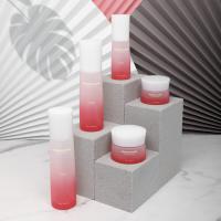 China Round Shape Cosmetic Bottle Set Hyaluronic Acid Glass Skincare for sale