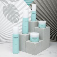 China 120ml Gradient Toner Lotion Bottle Set Custom White Cosmetic Jar for sale