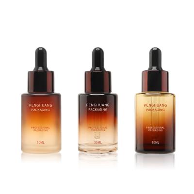 China Essential Oil Glass Dropper Bottles Custom Painting 30ml Empty Skin Care for sale