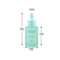 China Frosted Colorful Glass Serum Bottle Cosmetic Packaging Glass Essential Oil Dropper Bottles 30ml for sale