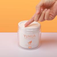 China Refillable PET Cream Jar 100g Flat Top Cap Scrub Plastic Container for sale