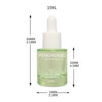 China Screen Printing 15ml Glass Serum Bottle Cosmetic Packaging Jar for sale