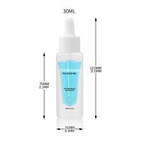 China 30ml Square Essence Oil Serum Dropper Bottles Clear Glass Body Skincare Packing for sale