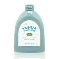 China Body Wash Cream Plastic Lotion Bottle 250ml Cute Flower Pump Kid Label for sale