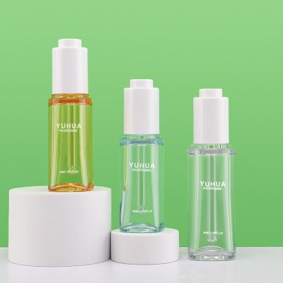 China 30ml 50ml Custom PETG Plastic Serum Bottle With Dropper Cap for sale