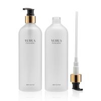 China 480ml Empty Plastic Shampoo Bottle Personal Care Recycled PET Pump Lotion Bottle for sale