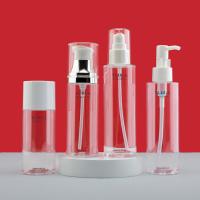 China 100ml 130ml 150ml Plastic Lotion Bottle Frosted Transparent Cylinder Round Bottle With Pump for sale