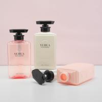 China Square Hair Care 500ml Plastic Shampoo Bottle With Lotion Pump Cosmetic Plastic Bottle for sale