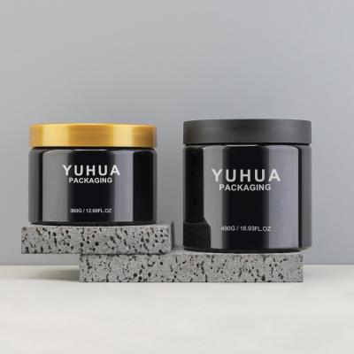 China 360g 480g Luxury Cosmetic Containers Recycled Facial Mask Packaging Jar With Flat Top Cap for sale