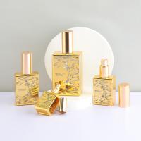 China 15ml 50ml 120ml Glossy Golden Serum Glass Bottle Spray Perfume Oil Pakcaging for sale