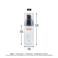 China Cylinder Glass Lotion Pump Bottles 30ml Clear Empty Liquid Foundation Containers for sale