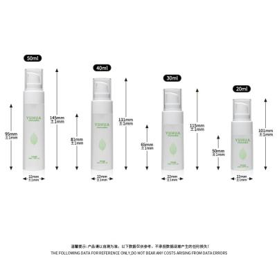 China Eco Friendly Pump Cosmetic Lotion Bottle Clear Frosted Serum Airless Pump Bottle 20ml for sale