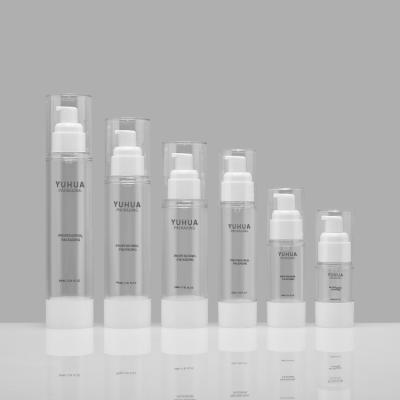 China Eco Friendly Plastic Lotion Bottle Cosmetic Containers 15ml 80ml 120ml PET Toner Airless Pump Spray for sale