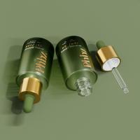 China Printed Glass 1oz Fancy Serum Dropper Bottles For Cosmetic Packaging for sale