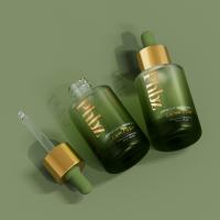 China Printed Glass 1oz Fancy Serum Dropper Bottles For Cosmetic Packaging for sale