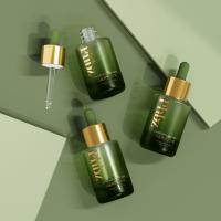 China Printed Glass 1oz Fancy Serum Dropper Bottles For Cosmetic Packaging for sale