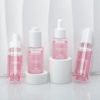 China Custom Clear Cylinder 30ml 40ml 50ml 60ml Serum Lotion Bottle Packaging for sale