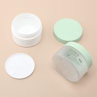 China Custom frosted plastic cream Jars with lid for sale