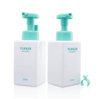 China ODM 400ml Plastic Foam Bottle Recyclable Liquid Soap Bottle With Silicone Brushes for sale