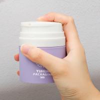 China 50g Airless Pump Cosmetic Cream Jar AS PP Round Shape Customized Color for sale