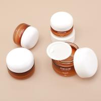 China OEM Cream Glass Jars Luxury Cosmetic Packaging With Dome Cap for sale
