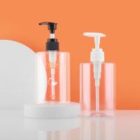 China 350ml Cylinder PET Pump Shampoo Bottle For Cosmetic Packaging for sale