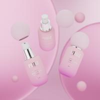 China Round Glass Cream Lotion Bottles 30ml Customized Logo for sale