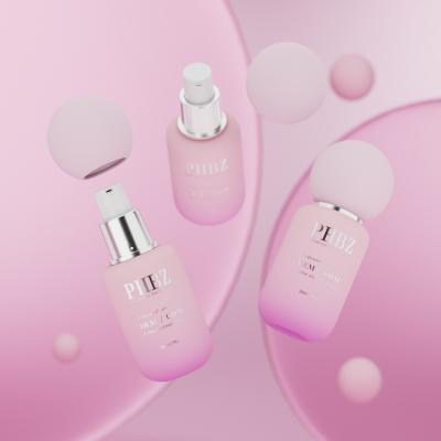 China Round Glass Cream Lotion Bottles 30ml Customized Logo for sale