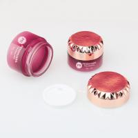 China 15g 20g 30g Cream Glass Jars With Rose Gold Lid Luxury Cosmetic Containers for sale
