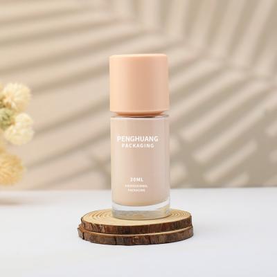 China 30ml Transparent Liquid Foundation Bottles With Cap Cosmetic Packaging for sale